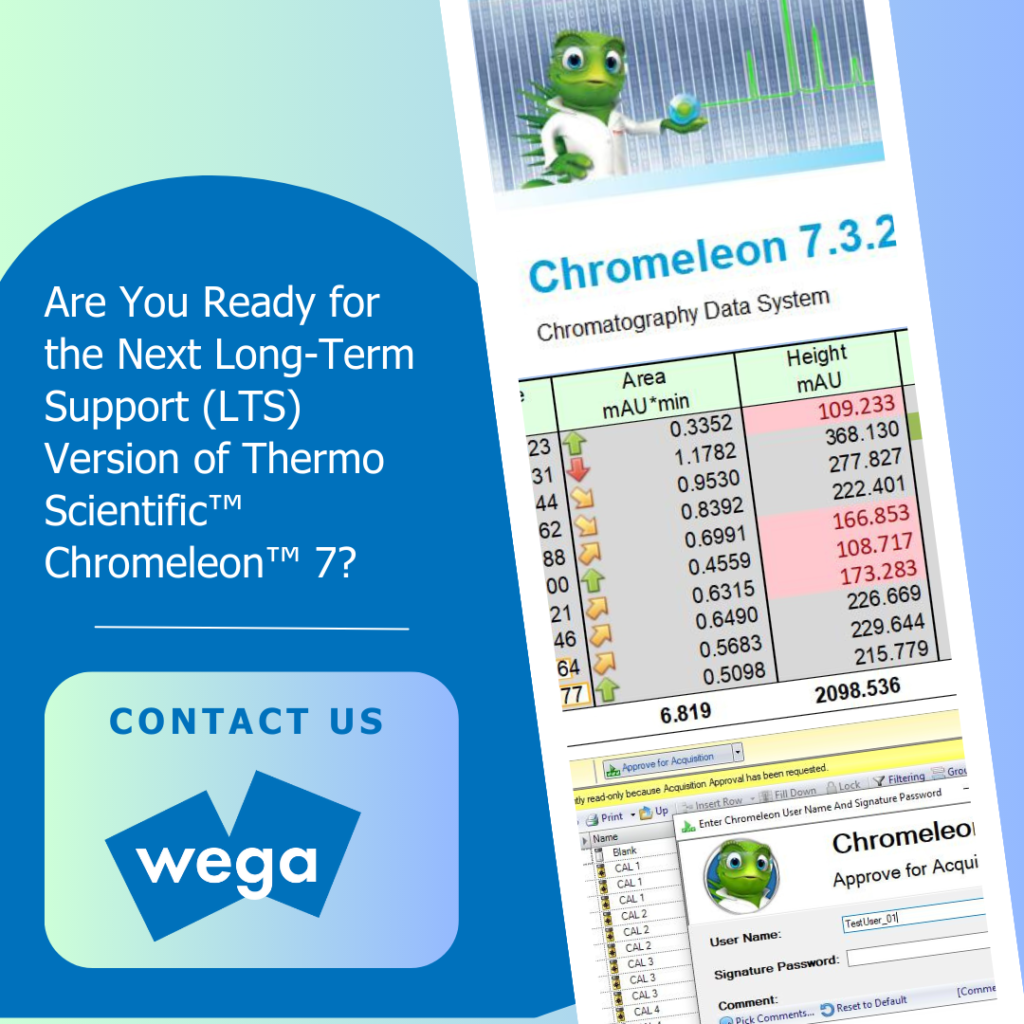 The next Long-Term Support (LTS) version of Thermo Scientific™ Chromeleon™ 7 - wega Informatik AG